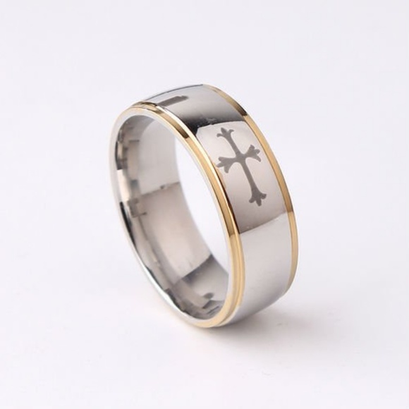 Jewelry | 525 Stainless Steel Cross Band 4 | Poshmark